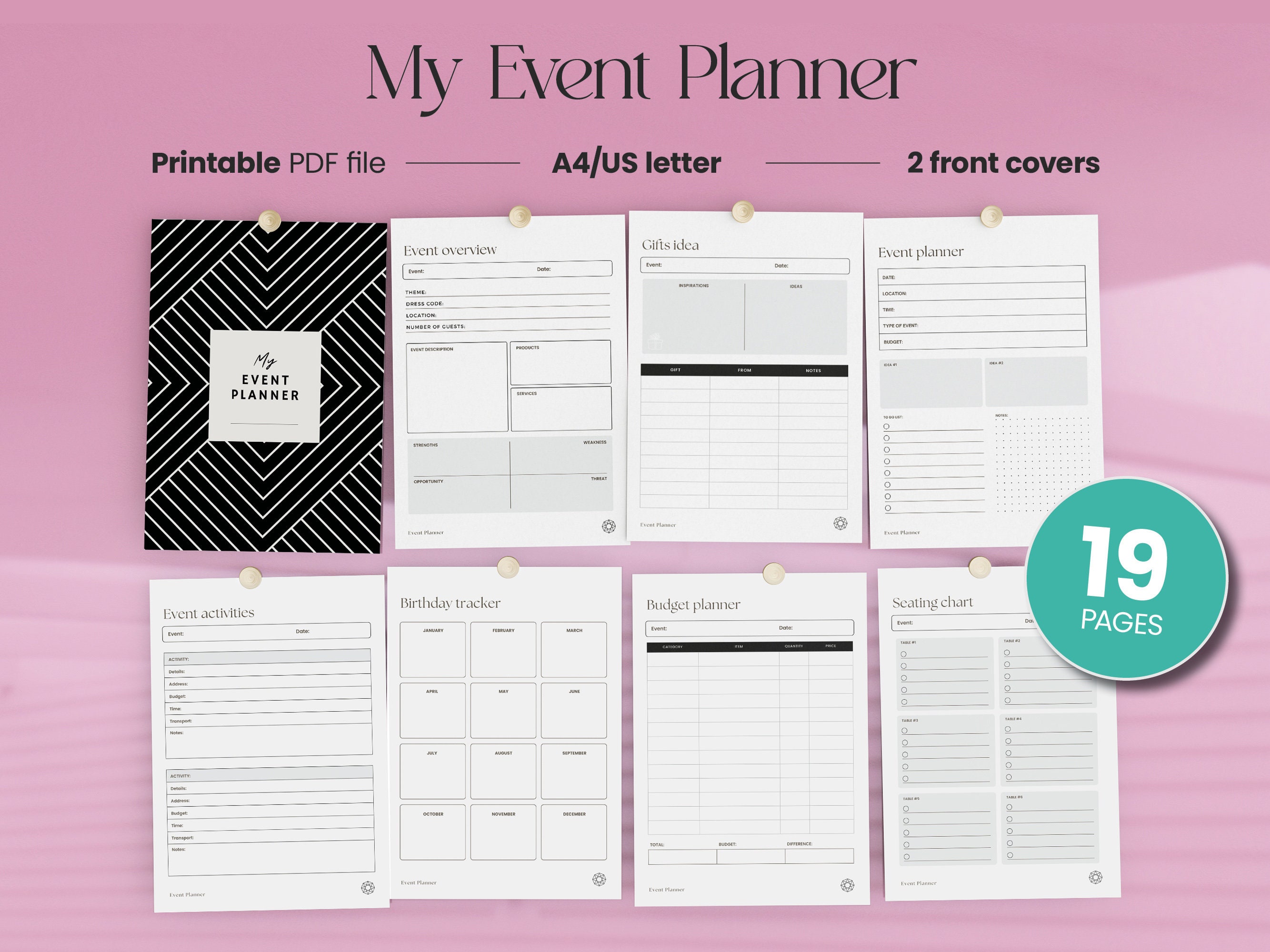 Event Planner Digital Download, Downloadable Planner for Party Planning ...