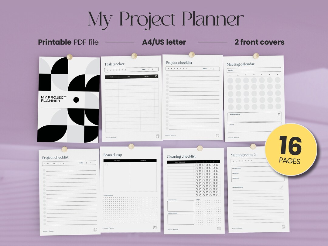 Productivity Planner Digital Download, Simple Planner for Time ...