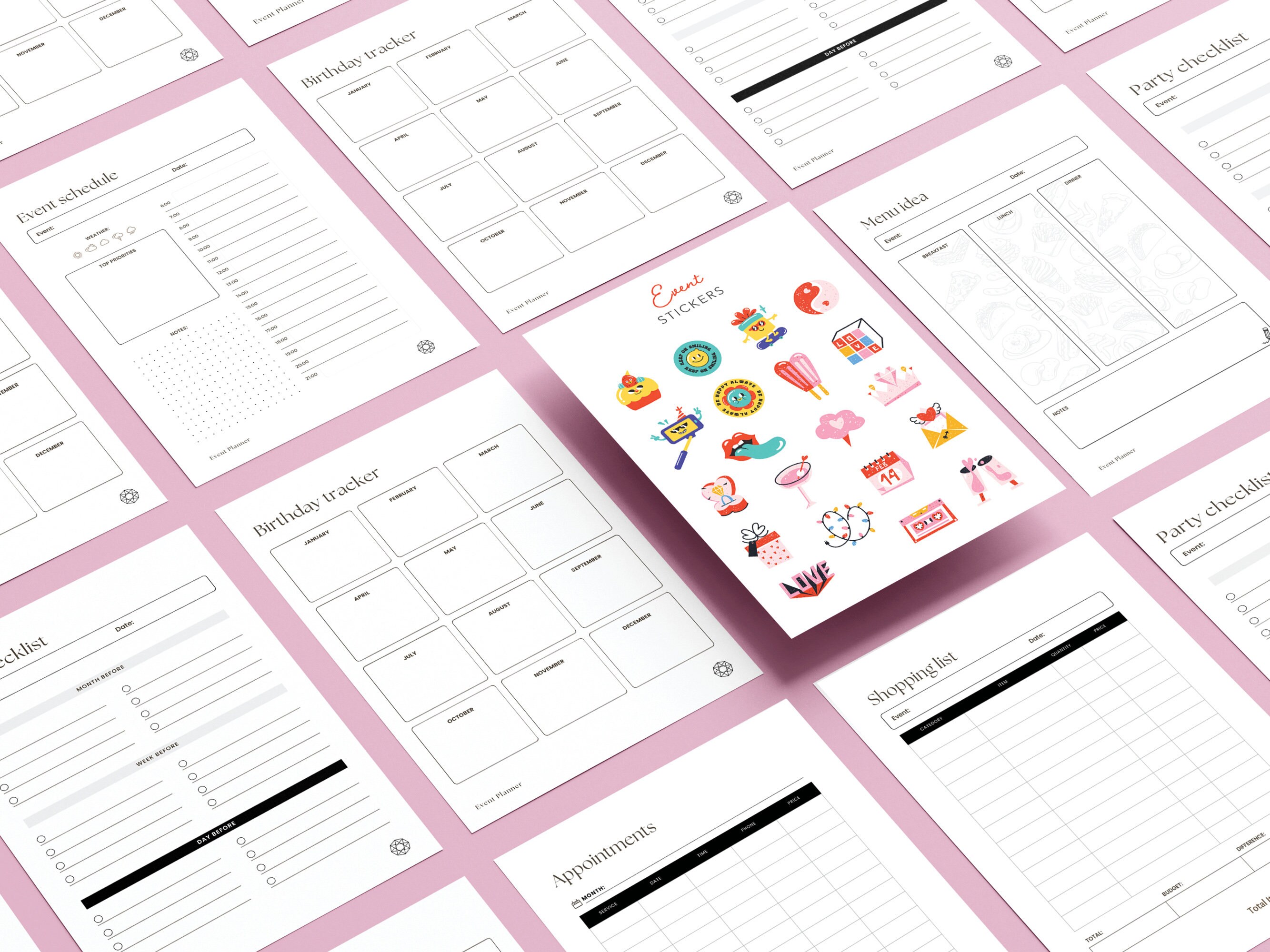 Event Planner Digital Download Downloadable Planner for Party - Etsy