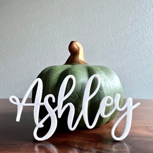 Personalized Wedding Place Table Charm, Name Charm, Acrylic Cursive ...