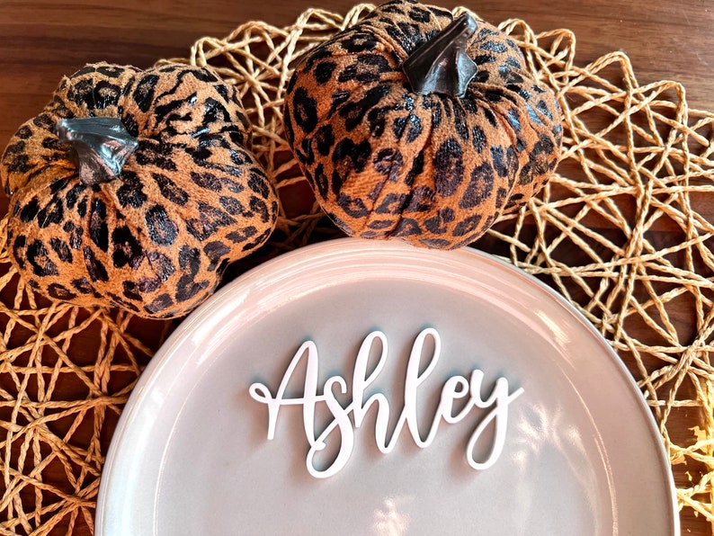 Personalized Wedding Place Table Charm, Name Charm, Acrylic Cursive ...