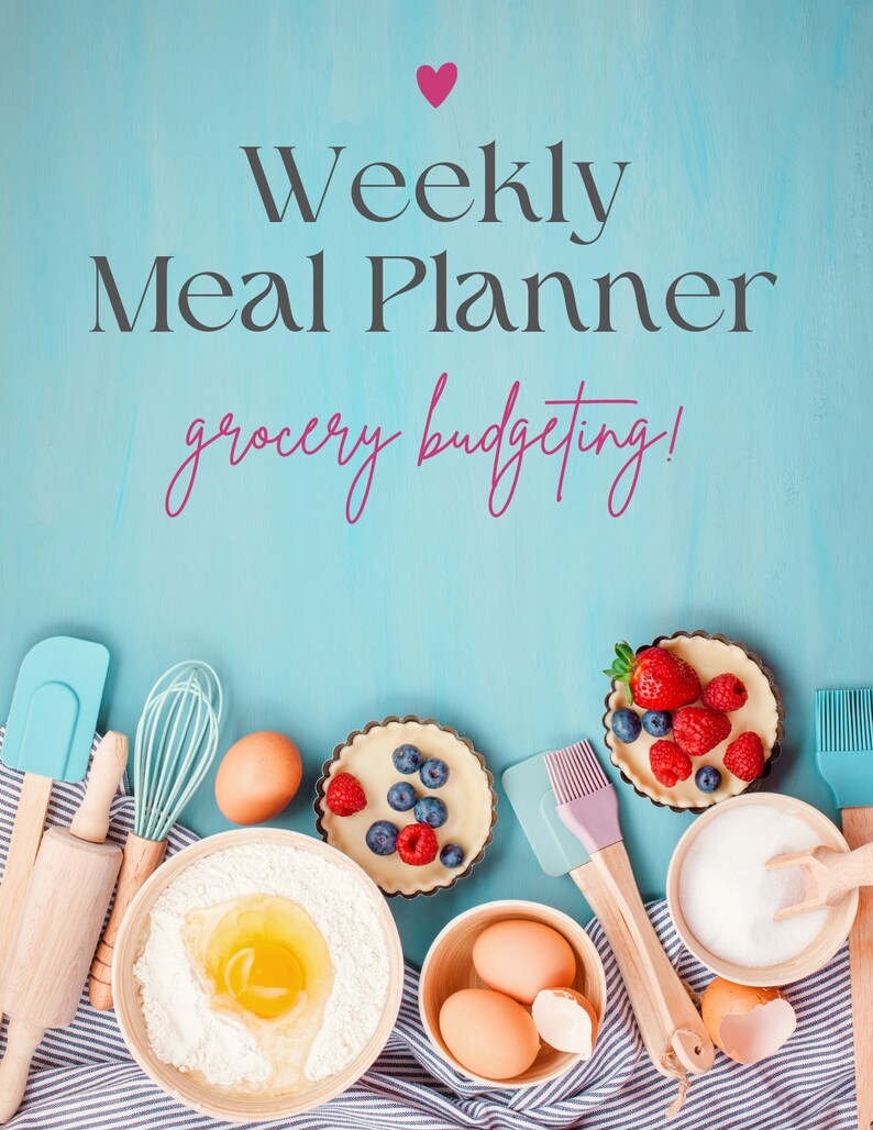 Digital Meal Planning Budget - Etsy
