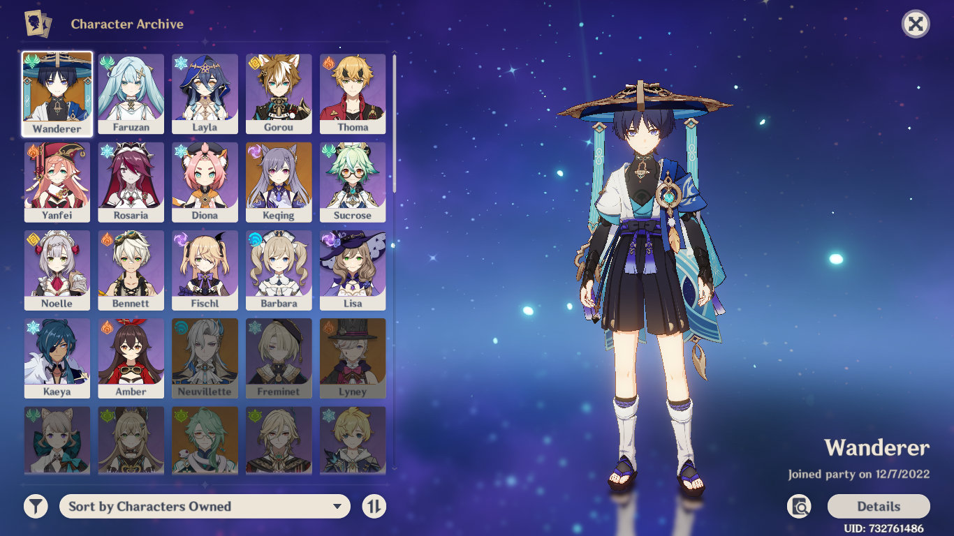 Genshin Impact C2 Wanderer Account EU Server read the - Etsy