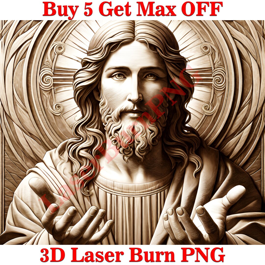 Lightburn Jesus File Jesus Crown Thorns Co2 Jesus Angle Laser Art the ...