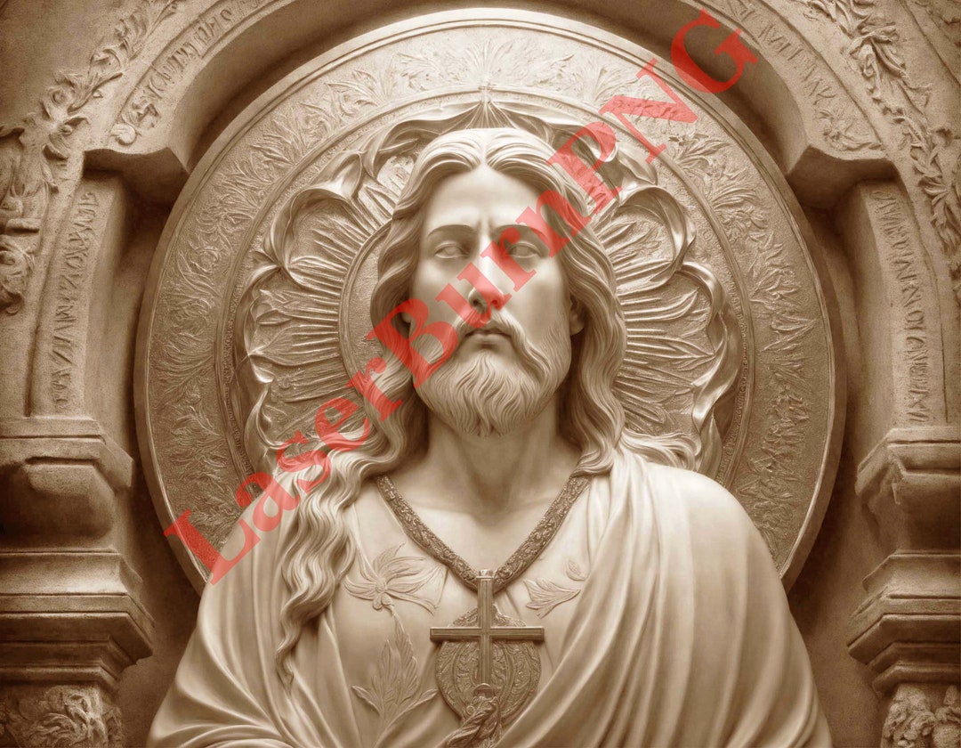Jesus Face Png Jesus Lightburn Png Spiritual Png Laser Engraving Jesus ...