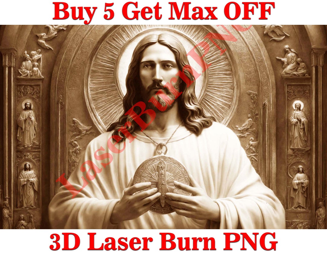 Jesus Laser File Glowforge Projects 3d Illusion Religion Christian Line ...
