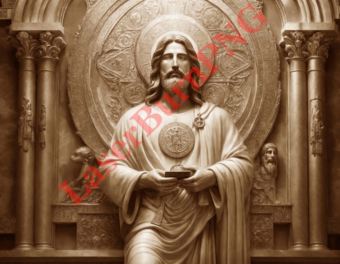 Jesus Laser Burn Png Religion Laser File Black And White Png Lightburn ...