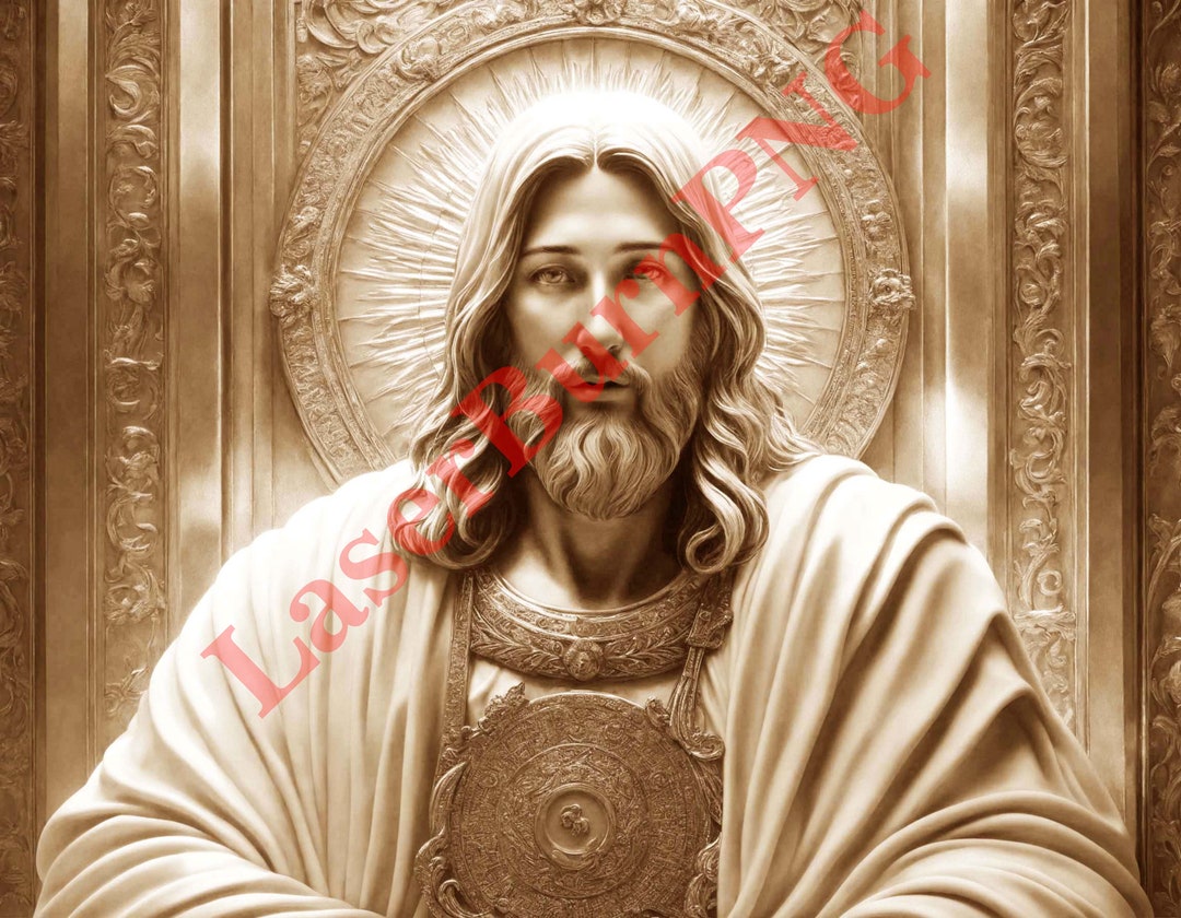 Jesus Christ Svg Glowforge Projects Laser Burn Png Co2 Laser File ...