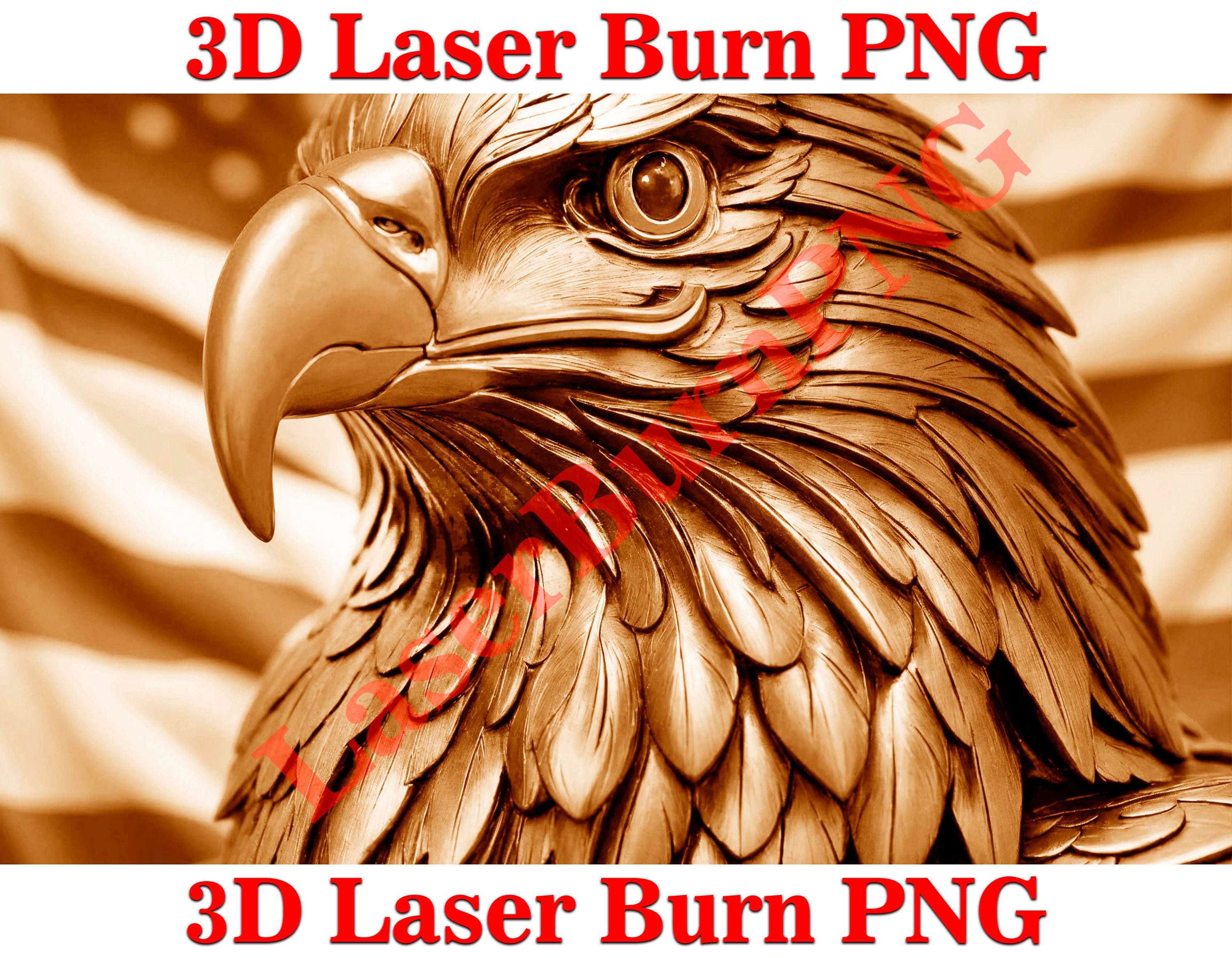 Hawk Laser Burn Bold Eagle PNG Hawk Wood Board Eagles Glowforge 3d ...