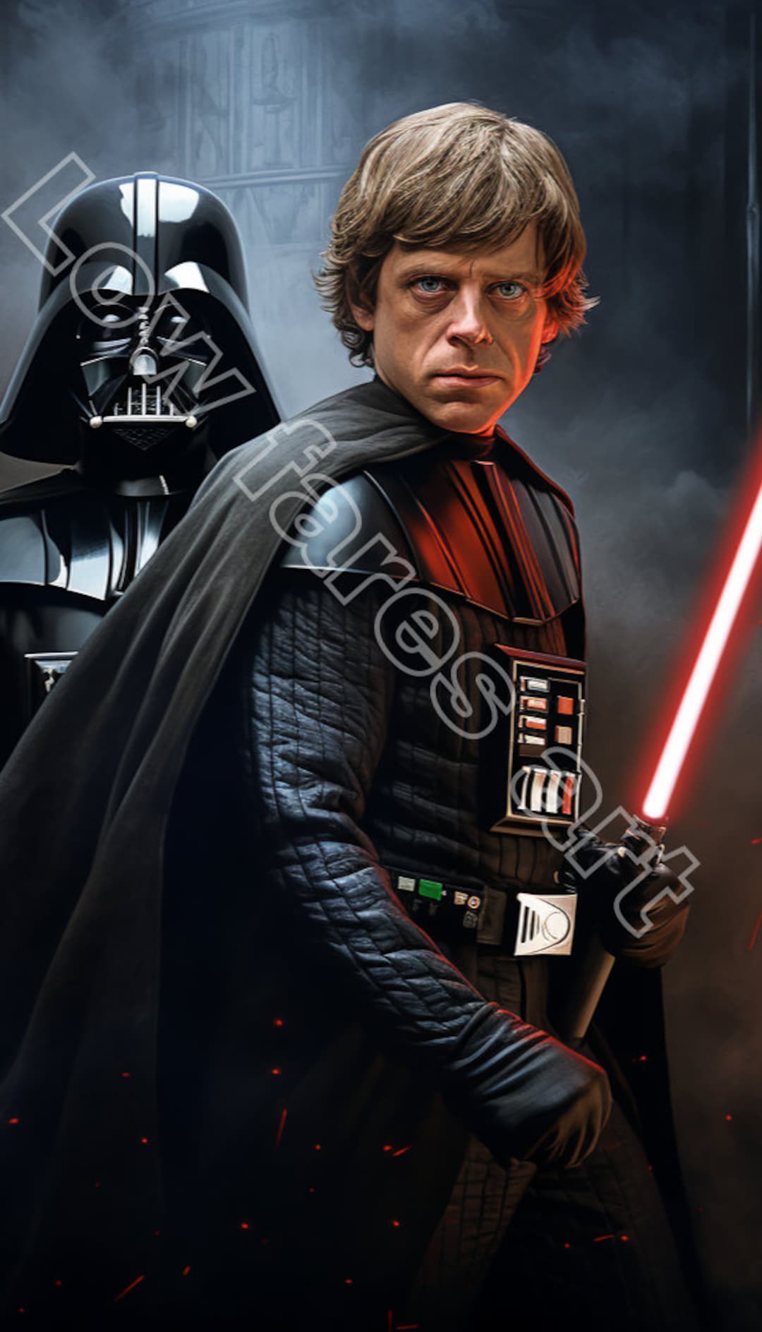 Luke Skywalker Sith Darth Vader Wallpaper - Etsy
