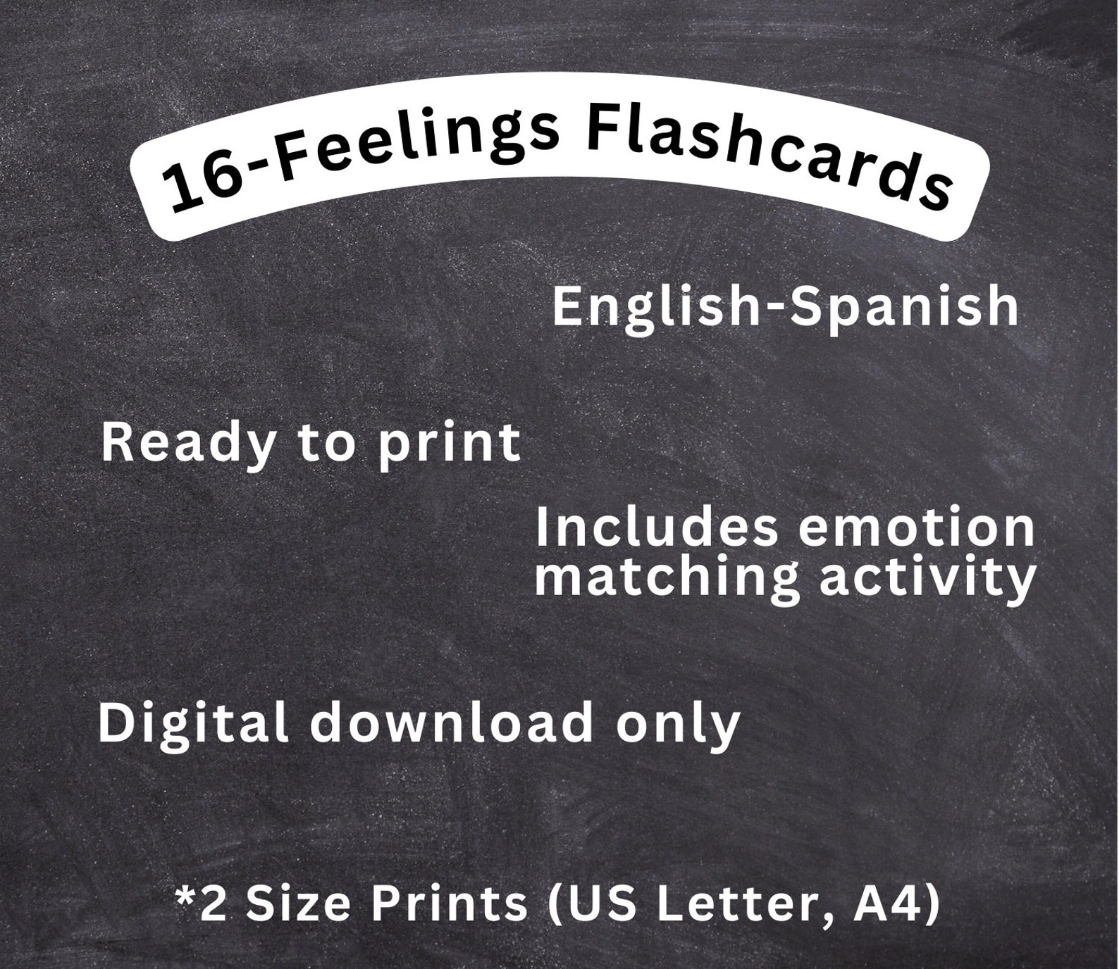 16 Emotion Cards in English and Spanish Matching Emotions Activity Kids ...