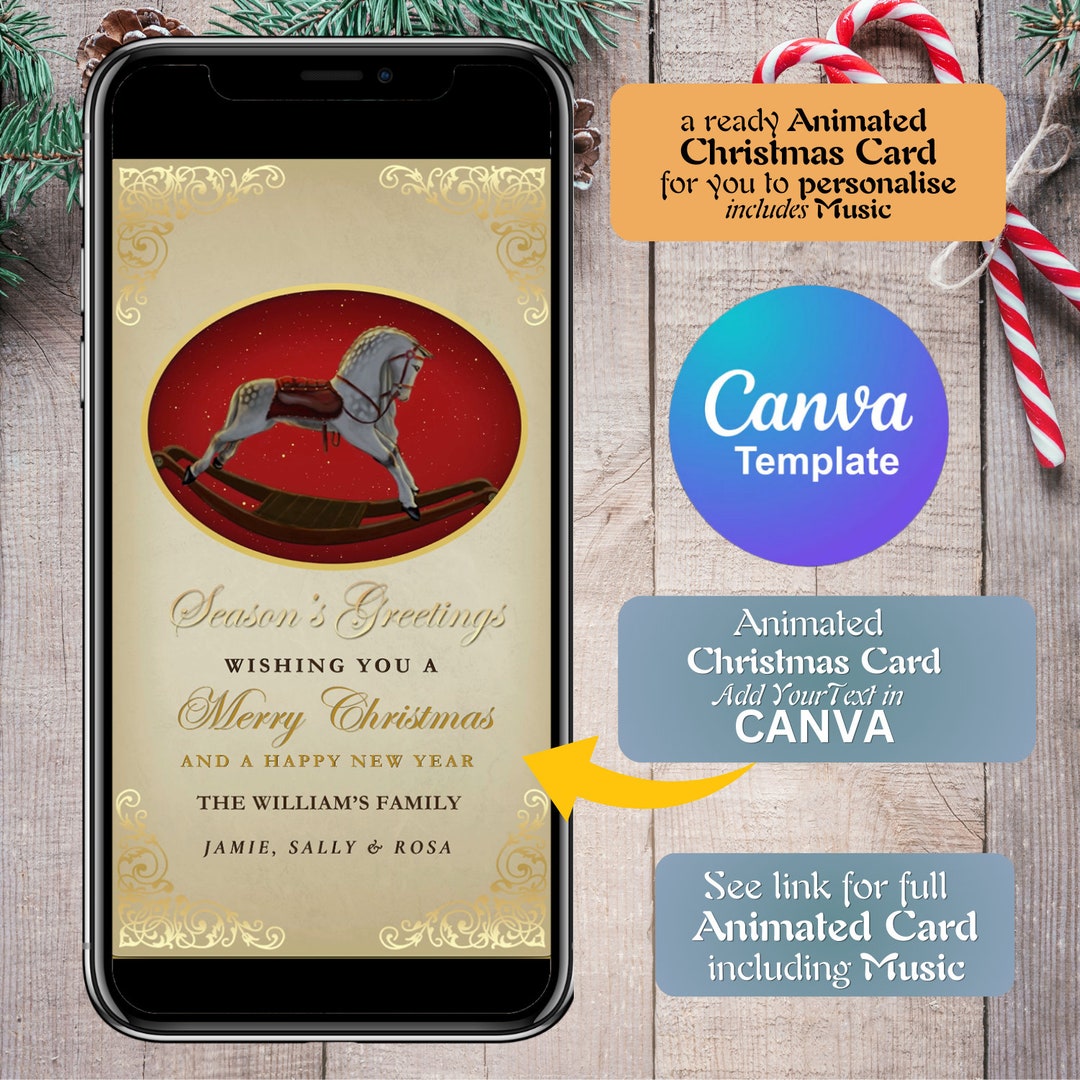 Digital Christmas Animated Card Christmas Video - Etsy