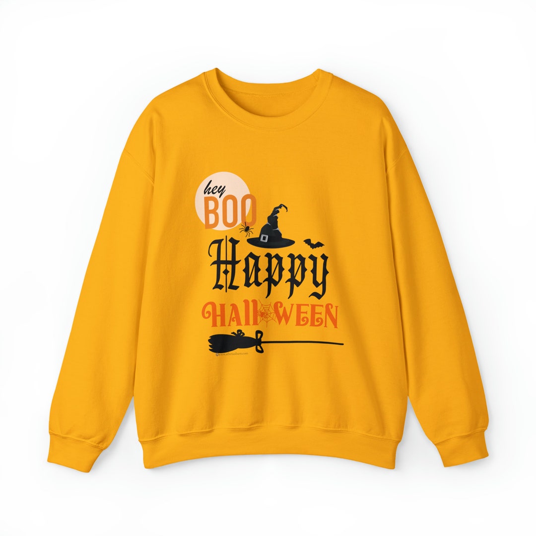 Hey Boo Happy Halloween Unisex Heavy Blend™ Crewneck Sweatshirt - Etsy