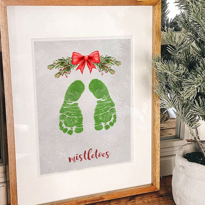 DIGITAL DOWNLOAD Bundle / Christmas Handprint Footprint/ Craft DIY ...
