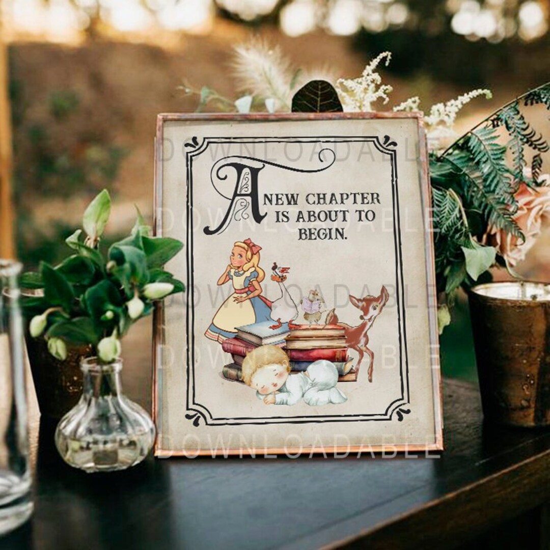 Downloadable 8x10 Sign — UNEDITABLE — New Baby's Chapter - Etsy