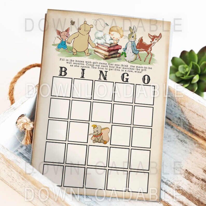 Downloadable 5x7 — Bingo Game— Uneditable—vintage Brown Style - Etsy