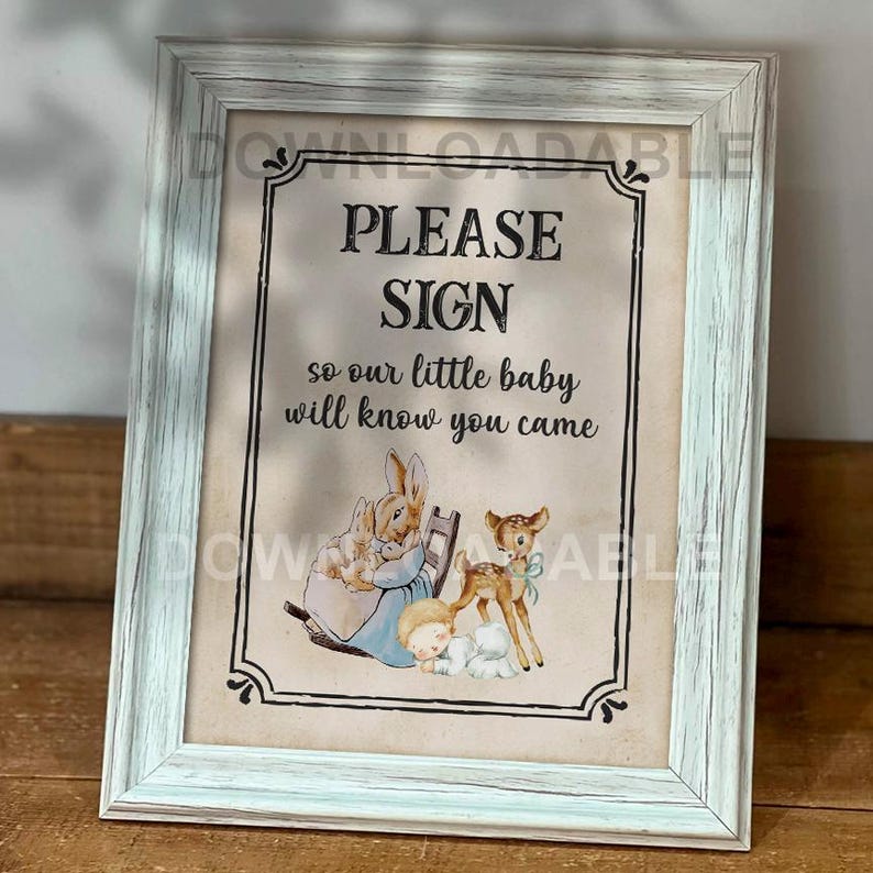 Downloadable 8x10 Sign / Please Sign Guestbook / Not Self-editable ...