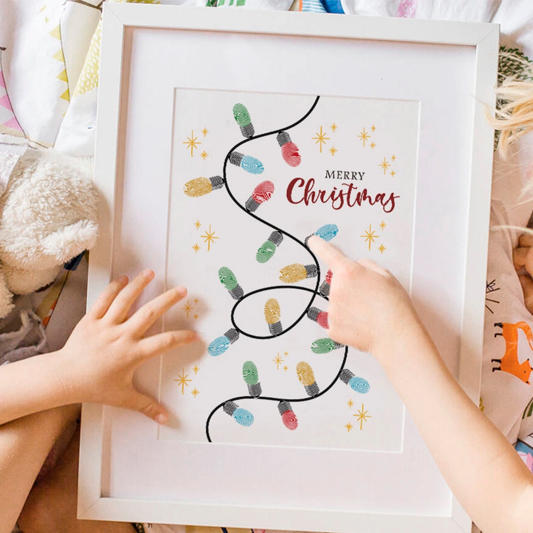 DIGITAL DOWNLOAD Christmas Keepsake Fingerprints / Keepsake / Craft DIY ...