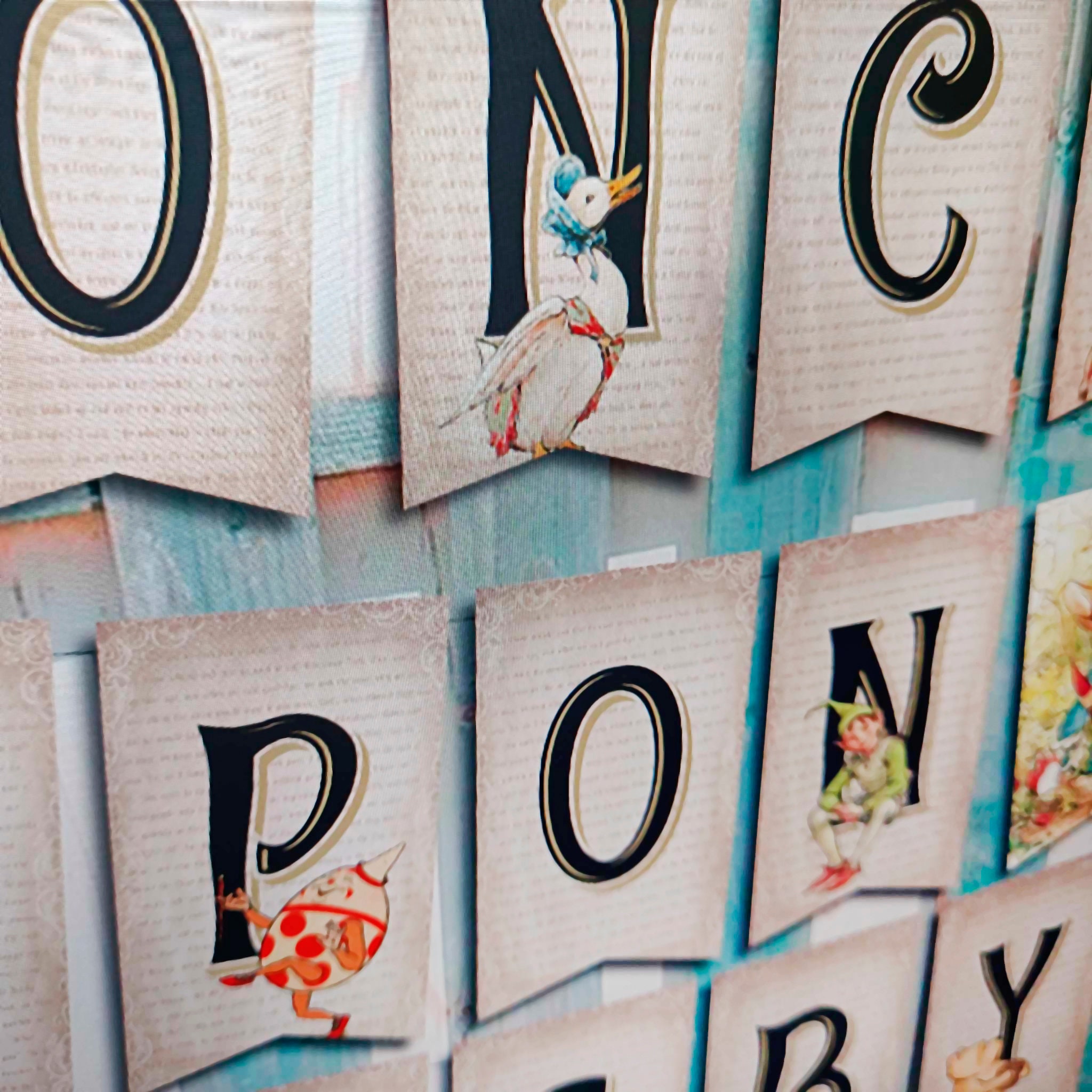 Downloadable 5x9 Once Upon A Baby Pennant Banner / UNEDITABLE ...
