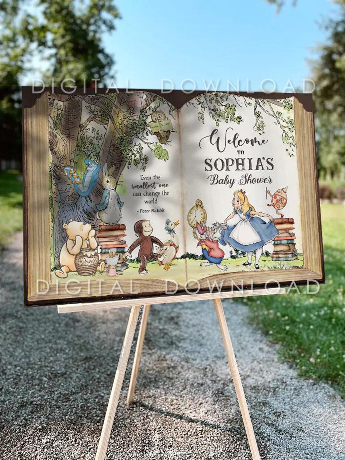 Made-to-order Digital File— Timeless Tale Welcome Sign —baby Shower ...