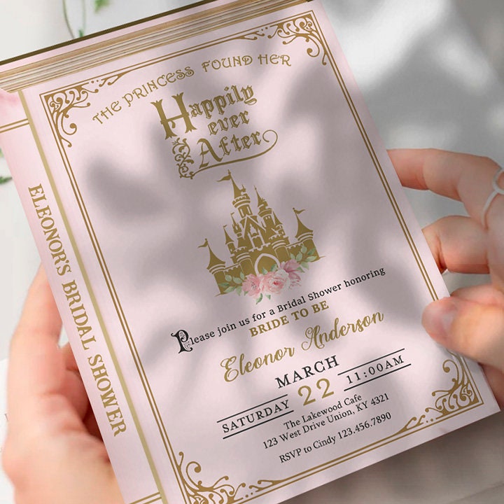 Made-to-order 5x7 Digital Invitation / Storybook Princess Fairy Tale ...