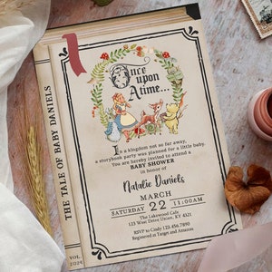 Made-to-order 5x7 Digital Invitation / Storybook Theme Invitation ...