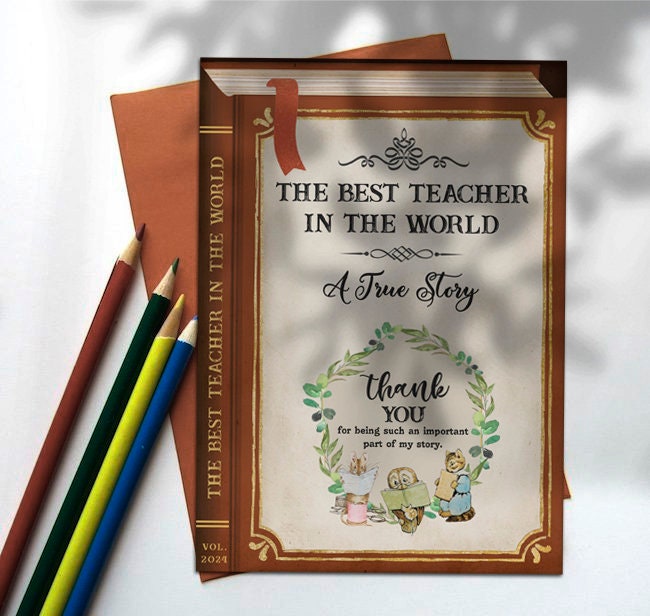 Downloadable 5x7 Teacher Appreciate Week Card / Uneditable - Etsy