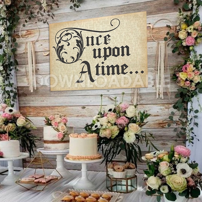 DIGITAL DOWNLOAD / Once Upon A Time Sign / Instant Download ...