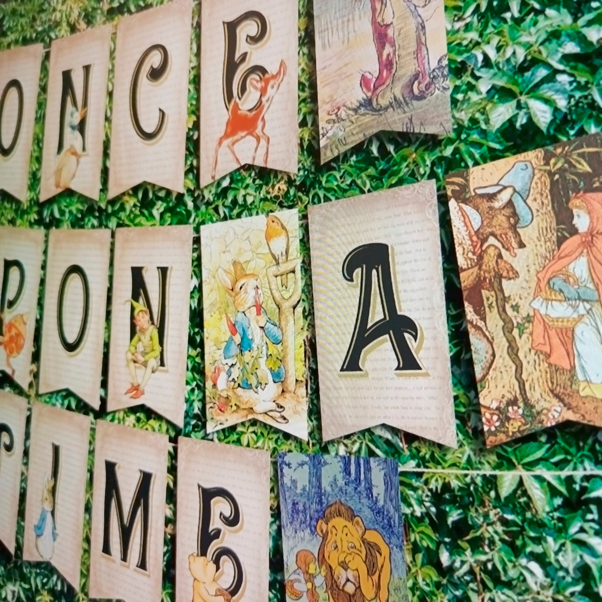 Downloadable 5x9 Once Upon A Time Pennant Banner / UNEDITABLE ...