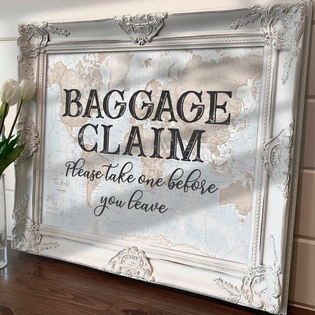 DOWNLOADABLE 8x10 Baggage Claim Sign, Travel Adventure, Adventure ...