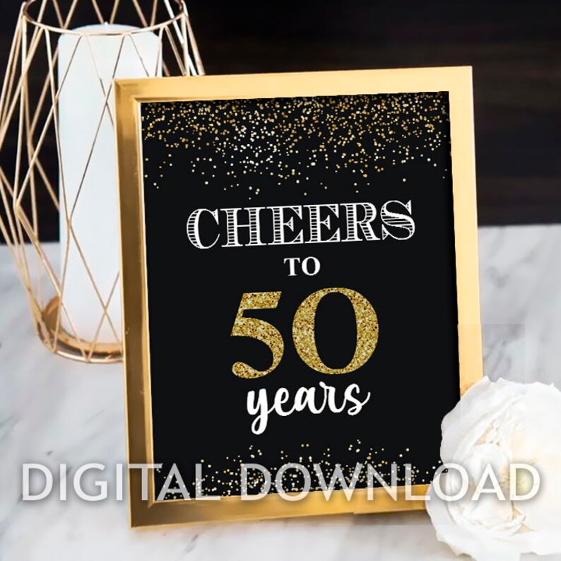 DIGITAL DOWNLOAD 8X10 50th Birthday Decoration Sign / - Etsy