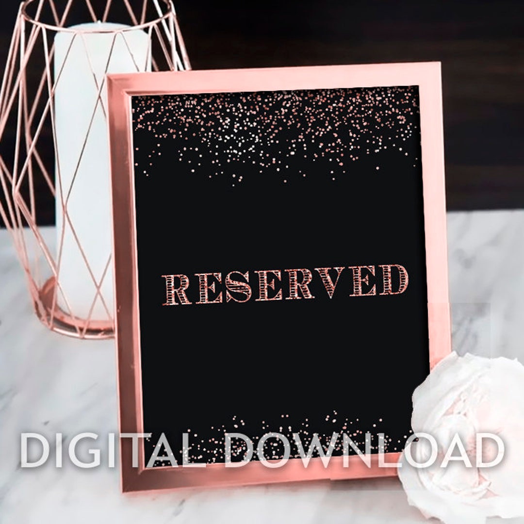 DIGITAL DOWNLOAD 8X10 Reserved Sign / Uneditable Digital File Only ...