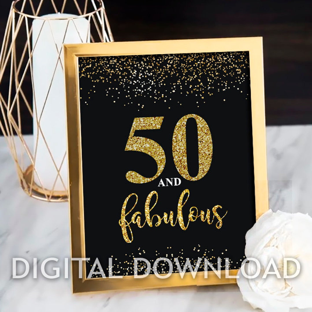 DIGITAL DOWNLOAD 8X10 50th Birthday Decoration Sign / - Etsy