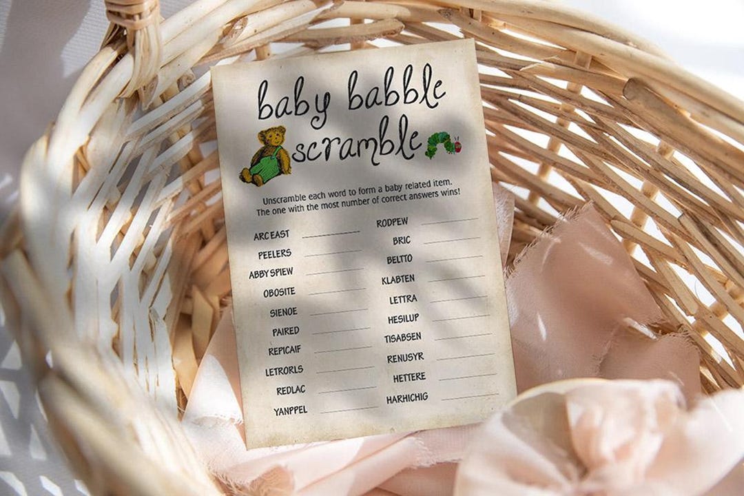 Downloadable 5x7 Storybook Baby Shower Game / Not Self-editable ...