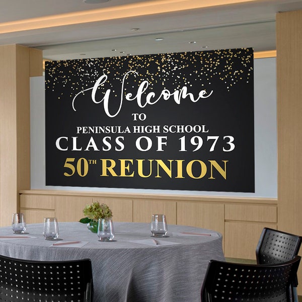 50th Class Reunion Backdrop - Etsy