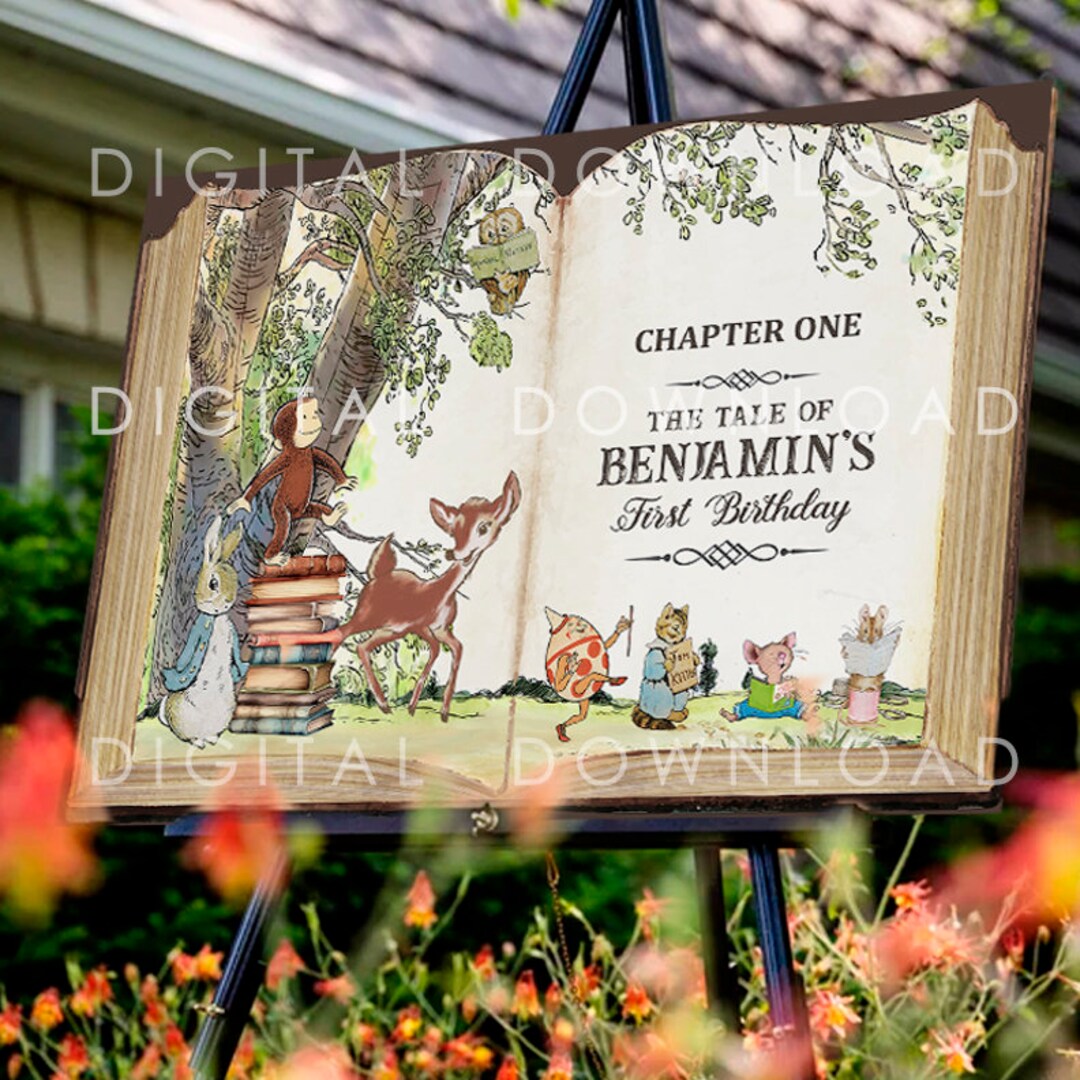 Made-to-order Digital File/ Storybook Themed Decoration - Etsy