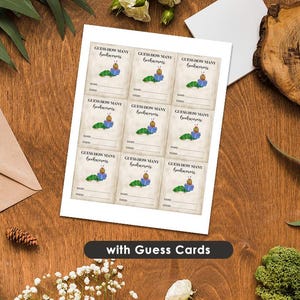 Downloadable 8x10 Sign With Answer Cards / Not Self-editable / Guess ...