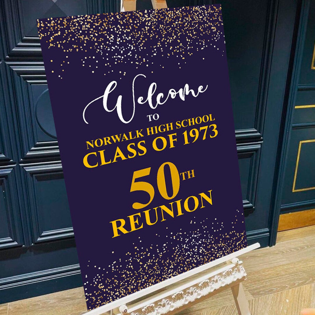 Made-to-order Digital File / Custom Colored Welcome Sign / 50th 40th ...