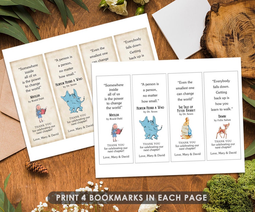 Made-to-order Digital File / Twelve Designs Bundle / 2.5x6.5 Bookmark ...