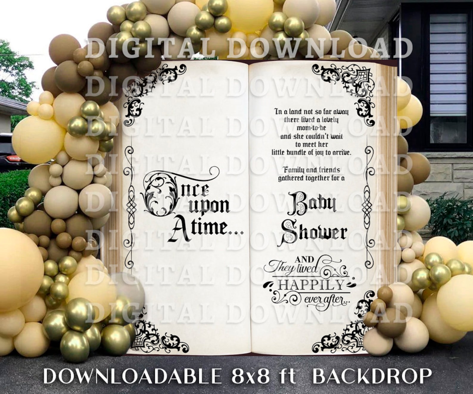 DIGITAL DOWNLOAD Giant Book Backdrop File / Instant Download - Etsy