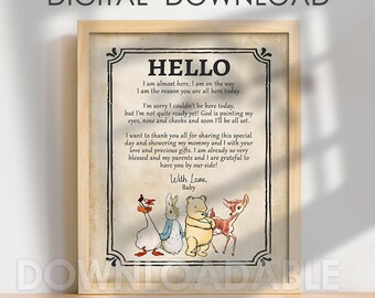 Downloadable 8x10 Sign / UNEDITABLE / Storybook Baby Shower Decoration ...