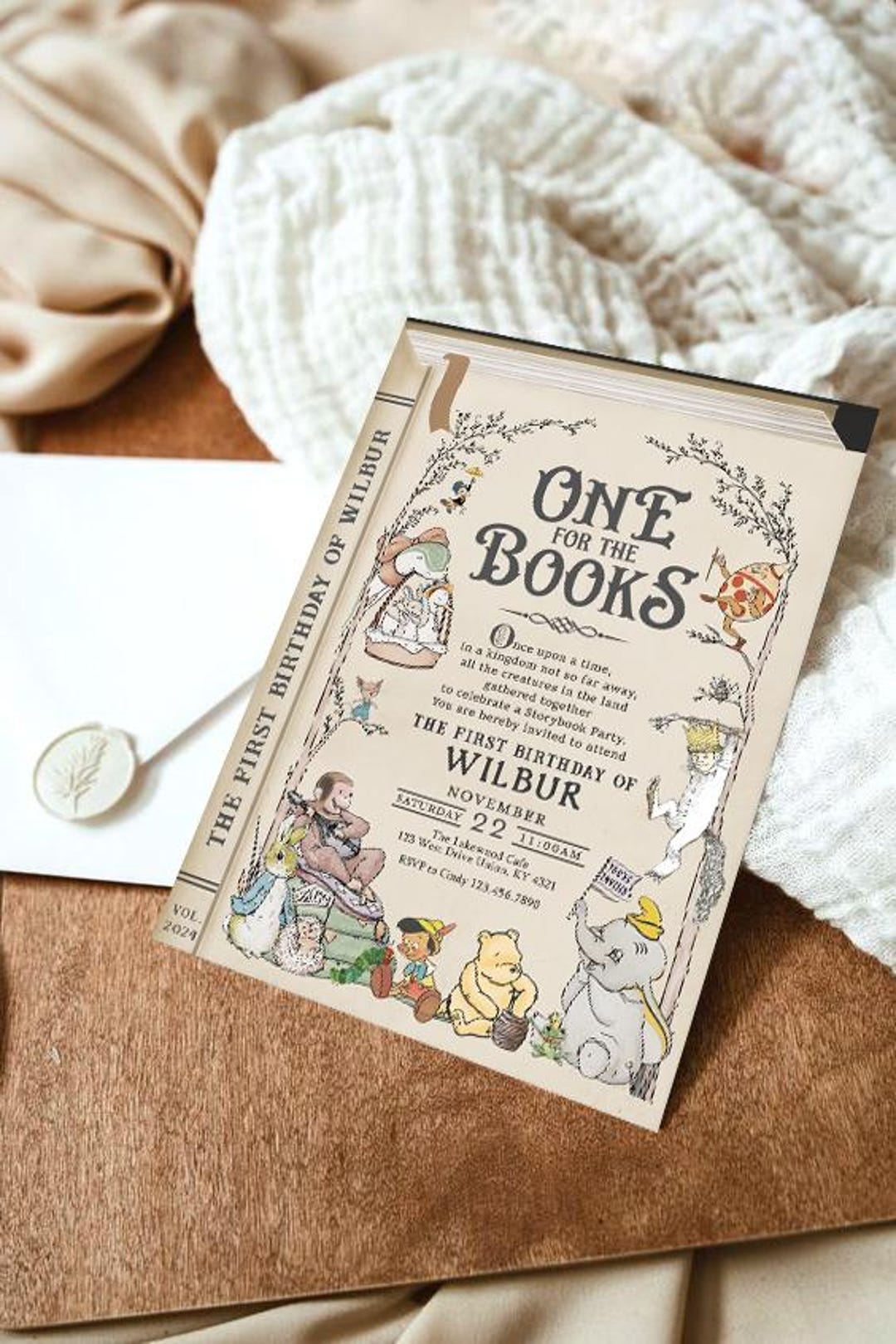 Made-to-order 5x7 Digital Invitation / Storybook Theme Invitation ...