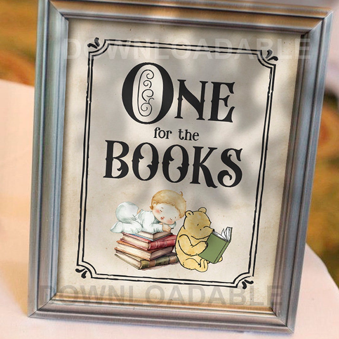 Downloadable 8x10 Sign — One for the Books — UNEDITABLE— First Birthday ...