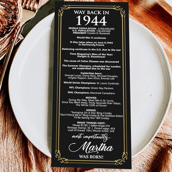 1944 Birthday - Etsy