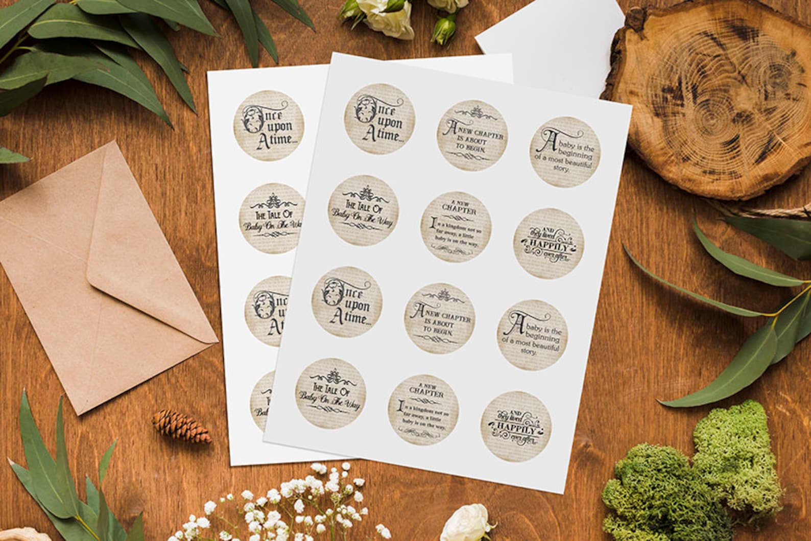 Downloadable Storybook Baby Shower Label Decoration / Uneditable ...
