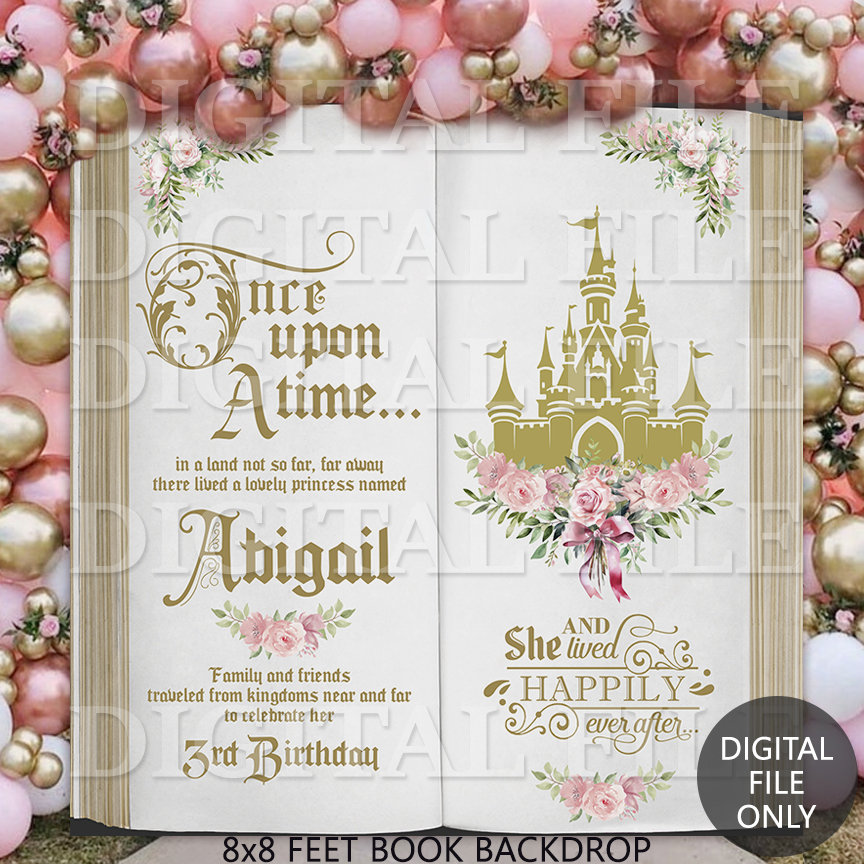 Made-to-order Digital File / Once Upon A Time Book Backdrop ...