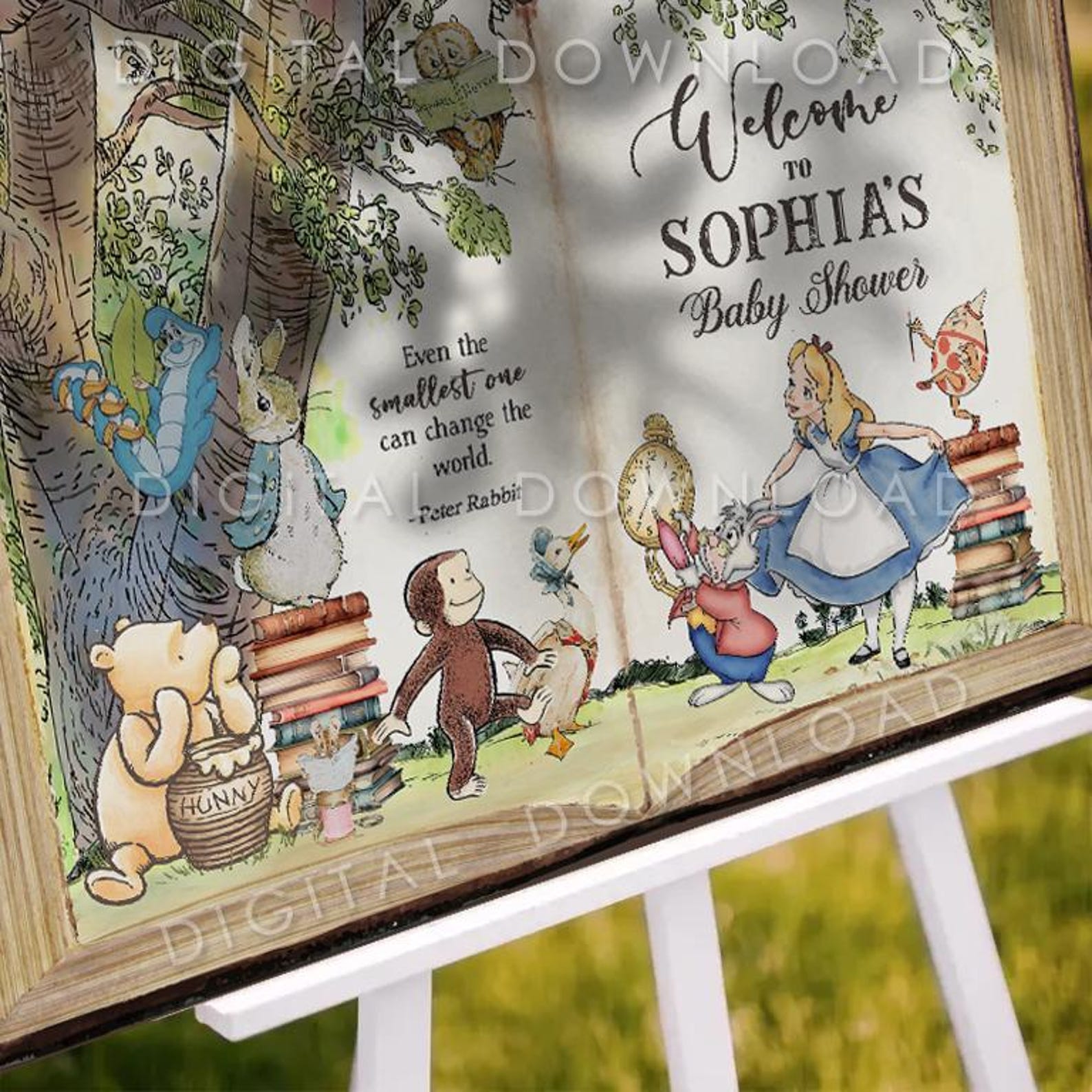 Made-to-order Digital File— Timeless Tale Welcome Sign —baby Shower ...