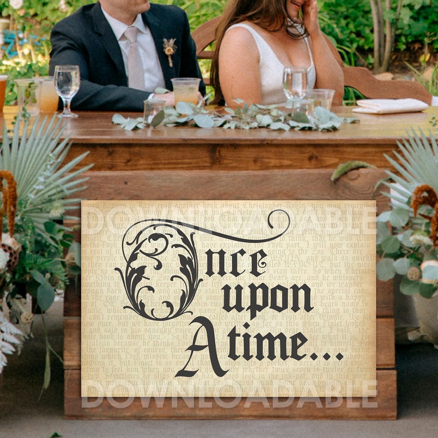 DIGITAL DOWNLOAD / Once Upon A Time Sign / Instant Download ...