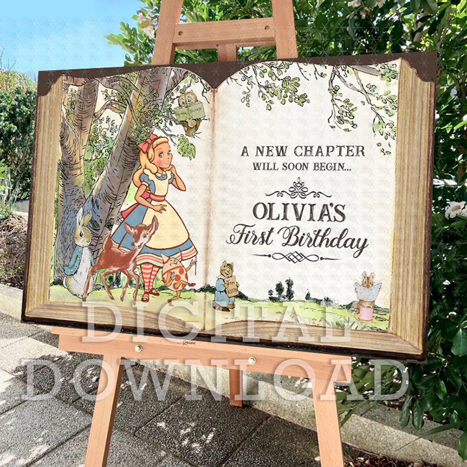 Made-to-order Digital File/ Storybook Themed Decoration - Etsy