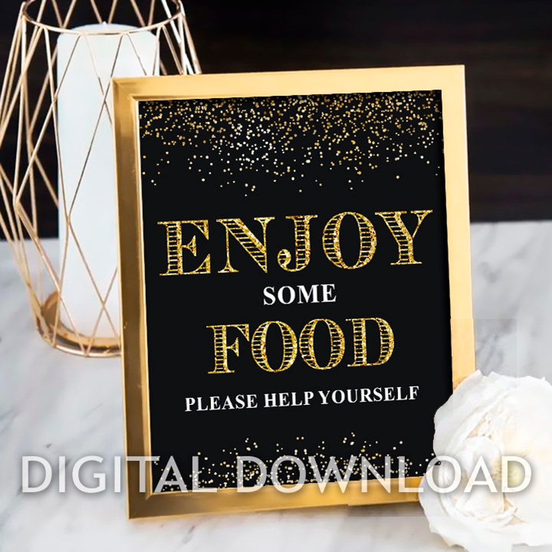 DIGITAL DOWNLOAD 8X10 Enjoy Some Food Sign / Uneditable Digital File ...